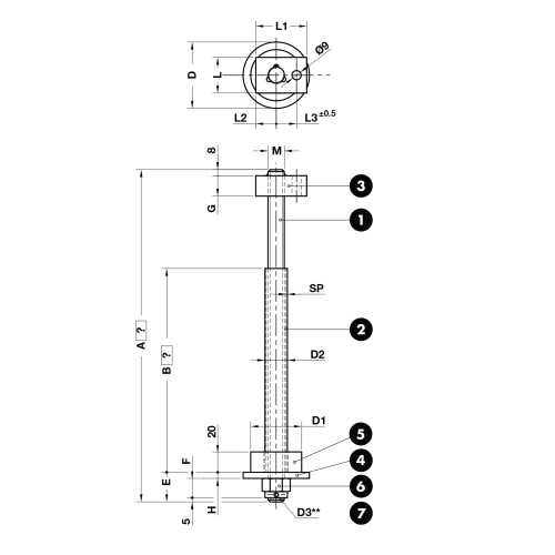 Přítlačný šroub C1320